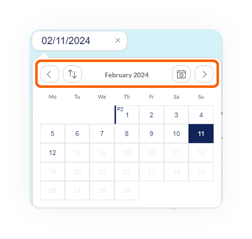 Adjust date ranges – Delaget